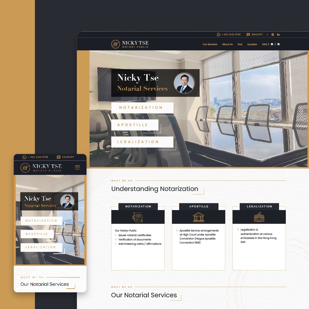 Nicky Tse Notary Public / Website - GRANDdesign Production Co. Ltd.